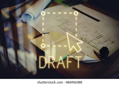 Art Create Draft Imagine Layout Outline Stock Photo 486906388 ...