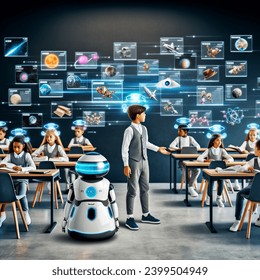 Modern Classroom Minimalist Design Ergonomic Furniture AI-generated ...