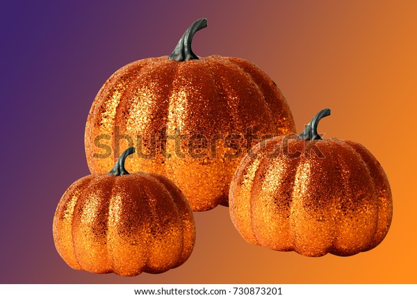 Artificial Shiny Pumpkins Stock Photo 730873201 | Shutterstock