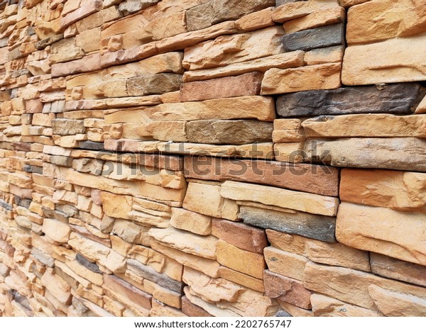 Artificial Stone Cladding Designed Resemble Real Stock Photo 2202765747 ...