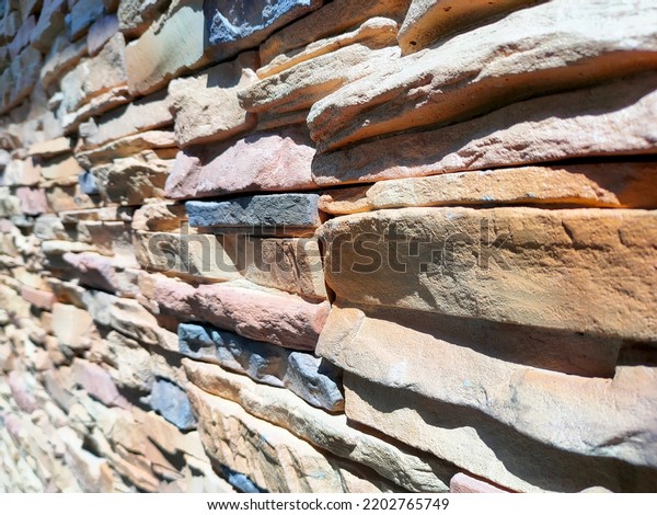 Artificial Stone Cladding Designed Resemble Real Stock Photo 2202765749 ...