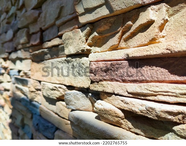 Artificial Stone Cladding Designed Resemble Real Stock Photo 2202765755 ...