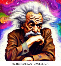 Neon 3d Image Albert Einstein AI-generated image 2344039551 | Shutterstock