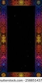 Artistic Rectangular Multi Neon Color Border AI-generated image ...