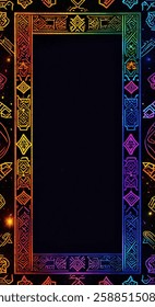 Artistic Rectangular Multi Color Border Design AI-generated image ...