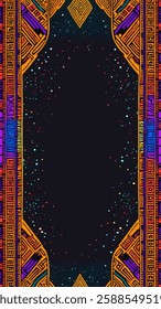 Artistic Rectangular Multi Color Border Design AI-generated image ...