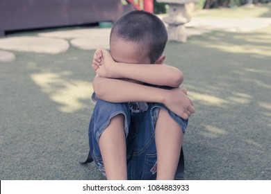 Asian Boy Crying While Sitting On Stock Photo 1084883933 | Shutterstock