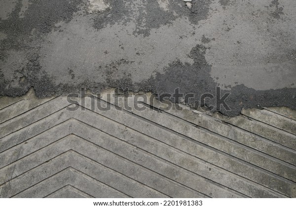 Asphalt Road Border Cement Road Pattern Stock Photo 2201981383 ...