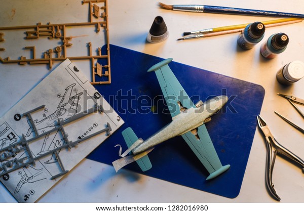 Assembly Aviation Models Stock Photo (Edit Now) 1282016980