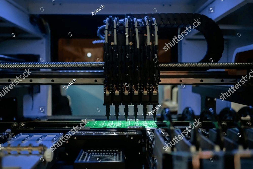 Assembly of computer circuit board - automatic SMD pick and place ...