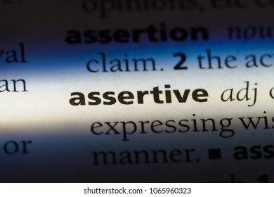 Assertive Word Dictionary Assertive Concept Stock Photo 1065960323 ...