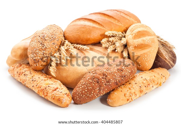 Assorted Breads Isolated On White Background Stock Photo (Edit Now ...