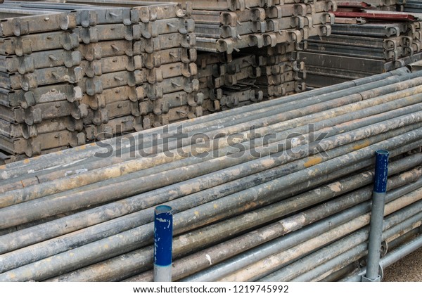 Assorted Construction Materials Stored Piles Stock Photo 1219745992 ...