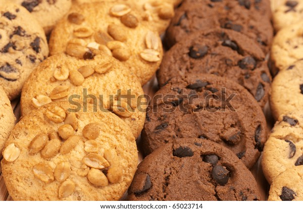 Assorted Cookies Rows Full Frame Stock Photo 65023714 | Shutterstock