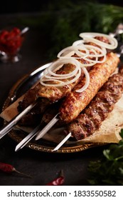 Assorted Different Types Kebabs Beef Pork Stock Photo 1833550582 ...