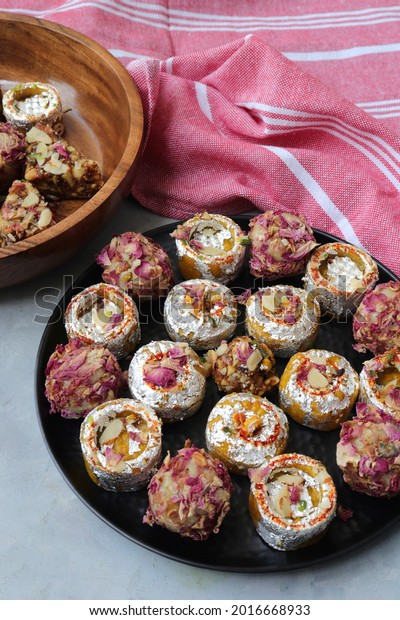 Assorted Indian Sweets Mithai Made Out Stock Photo 2016668933 ...