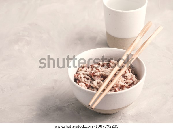 Assorted Multicolored Wild Rice Ceramic Bowl Stock Photo (Edit Now ...