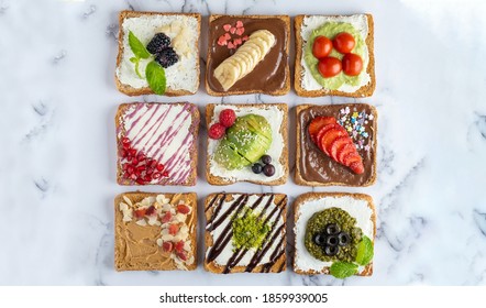 Assorted Types Toast Snacks Stock Photo 1859939005 | Shutterstock