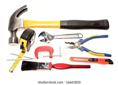 Assortment Tools Over White Stock Photo 14160208 | Shutterstock