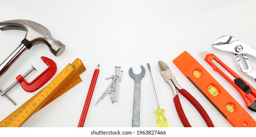 Assortment Of Tools On Plain PPT template 66 | CrystalGraphics