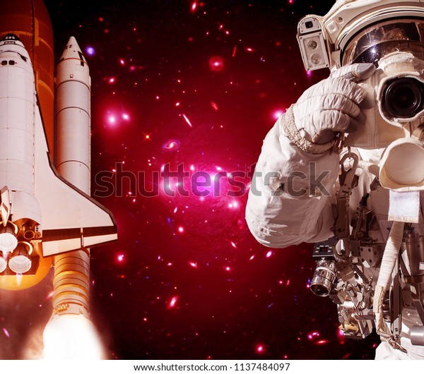 Astronaut Camera Rocket Shuttle Elements This Stock Photo (Edit Now ...