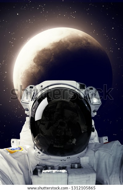 Astronaut Outer Space Elements This Image Stock Photo 1312105865 ...