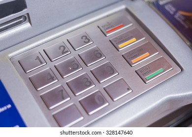 Close Cash Machine Keypad Keyboard British Stock Photo (Edit Now ...