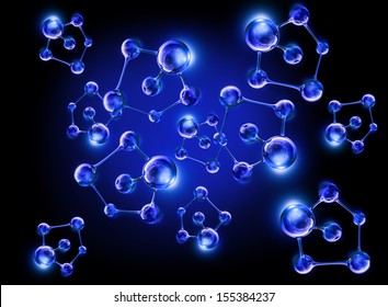 분자 또는 원자의 에너지, 추상적 3d 스톡 일러스트 787741198 | Shutterstock