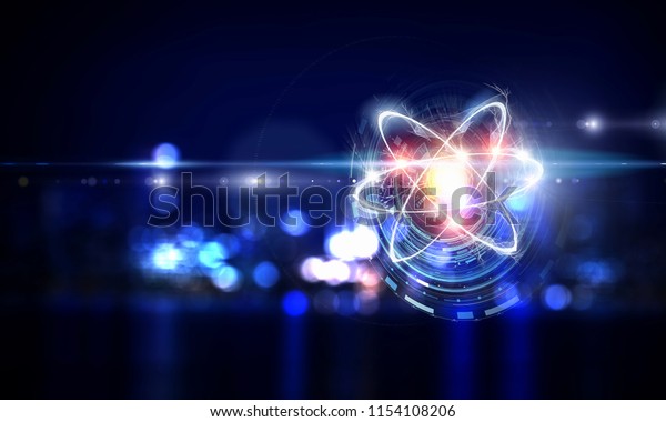Molekula atomu jako koncept pro vědu : stock fotografie (k okamžité ...