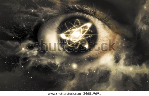 Atomic Particle Reflection Pupil Eye Physics Stock Photo (Edit Now ...