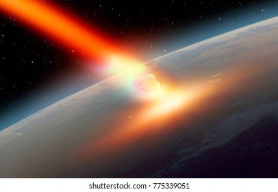 Attack Asteroid On Earth Elements This Stock Photo 775339051 | Shutterstock