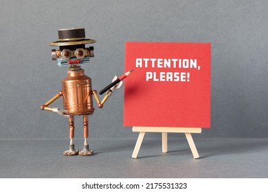 Attention Please Warning Note Caution Banner Stock Photo 2175531323 ...