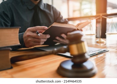 Attorney Reading Law Code Studying Constitution Stock Photo 2149464535 ...