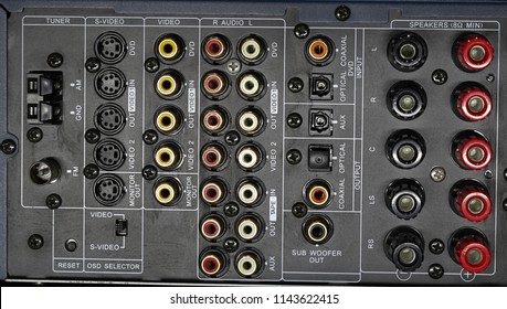 Audio Receiver Back Panel Inputs Output Stock Photo (Edit Now) 1143622415