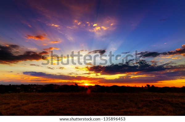 Aussie Outback Sunset Stock Photo 135896453 | Shutterstock