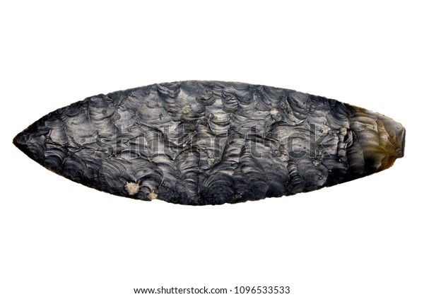 Authentic Mayan Ceremonialsacrificial Dagger Arrowhead On Stock Photo ...