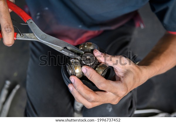Auto Mechanic Use Snap Ring Pliers Stock Photo 1996737452 | Shutterstock