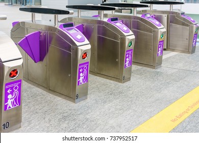 Automatic Access Control Ticket Barriers Subway Stock Photo 737952517 ...