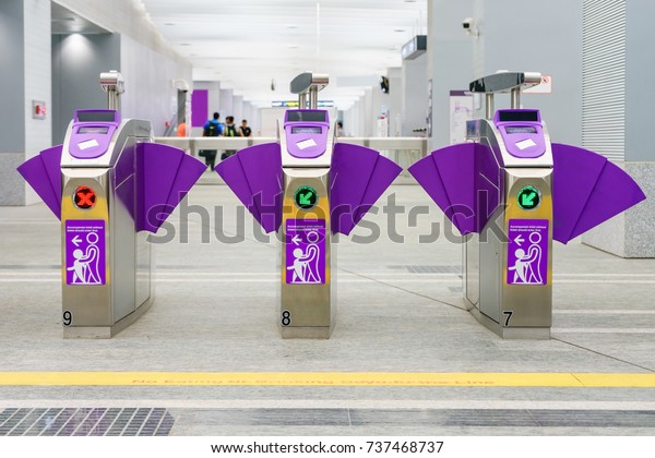 Automatic Access Control Ticket Barriers Subway Stock Photo (Edit Now ...