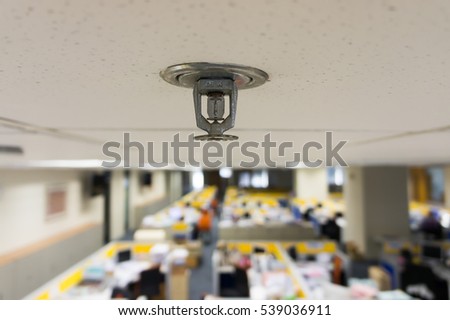 Automatic Ceiling Fire Sprinkler Office Stock Photo (Edit Now ...