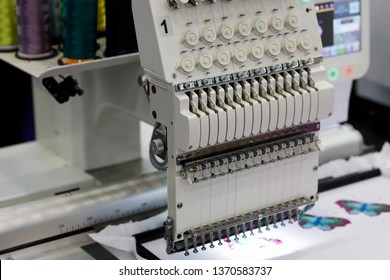 Automatic Computerized Embroidery Machine 15 Needles Stock Photo (Edit ...