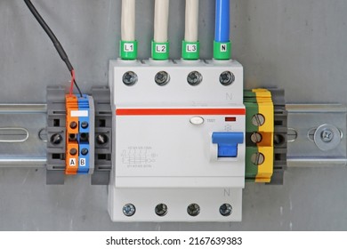 Automatic Current Switches Installed Electrical Panel Stock Photo ...