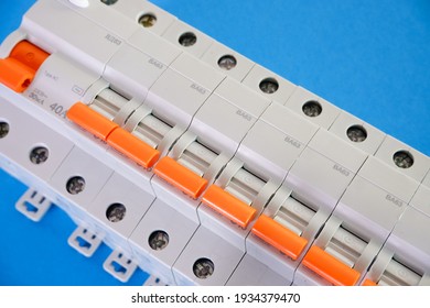 Automatic Differential Current Switch Circuit Breakers Stock Photo ...