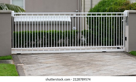 Sliding Automatic Home Entrance Gate Stock Photo (Edit Now) 2055498572