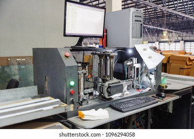 Automatic Grooving Machine Computer Controlled Machine Stock Photo ...