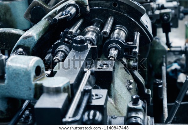 Automatic Lathe Machine Control By Camshaft Stock Photo 1140847448 ...