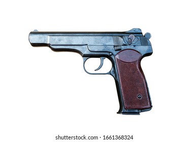 Automatic Pistol Side View Isolated On Stock Photo 1661368324 ...