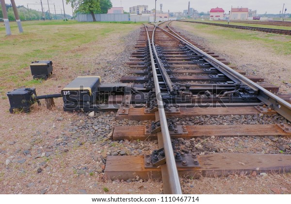 Automatic Railroad Switch Stock Photo (Edit Now) 1110467714