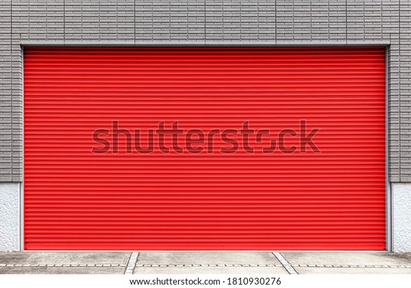 Automatic Red Roller Shutter Doors On Stock Photo 1810930276 | Shutterstock