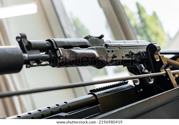 Automatic Rifle On Stand On Table Stock Photo 2196980419 | Shutterstock